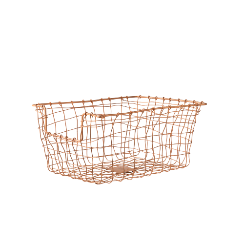 Copper Wire Rectangular Basket | The Goodness Company