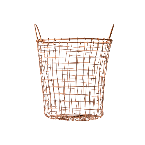 Copper Wire Round Basket | The Goodness Company